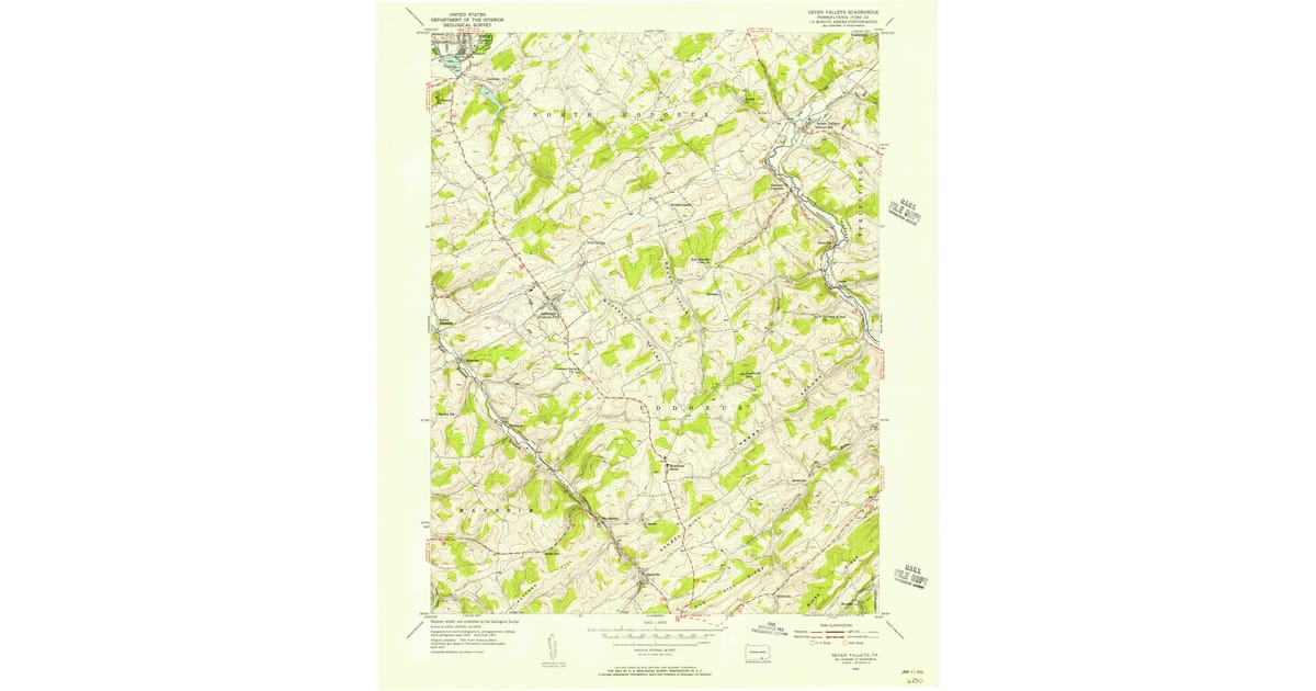 1950s Maps of North Codorus Township, PA | Pastmaps