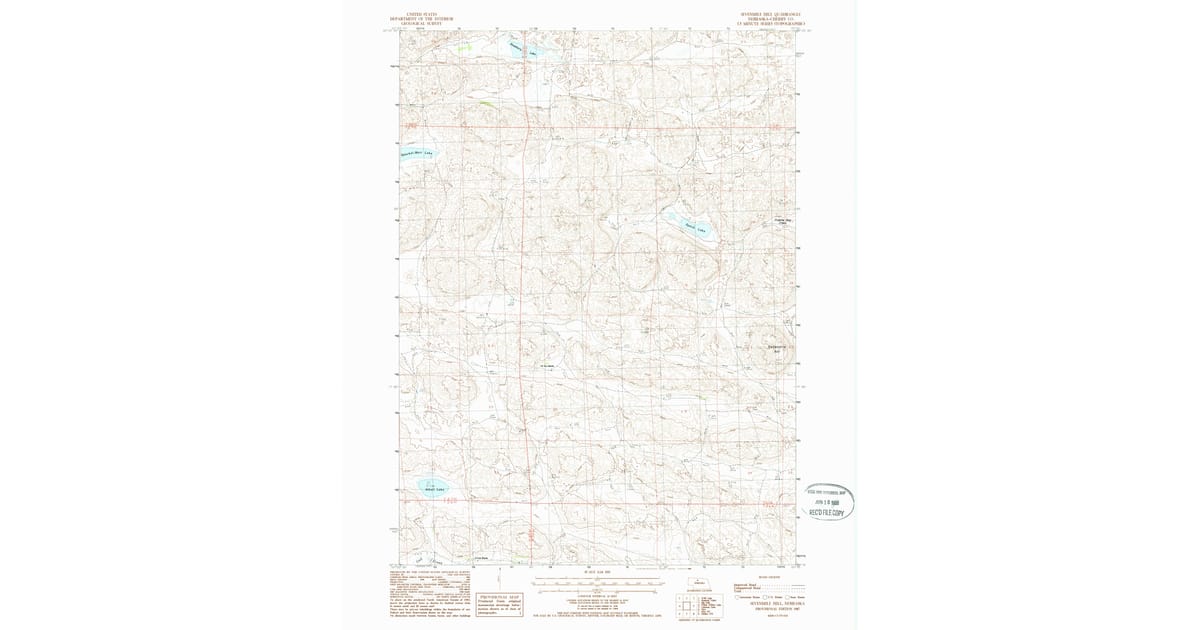 1987 Map of Sevenmile Hill, Cherry County, NE — High-Res | Pastmaps