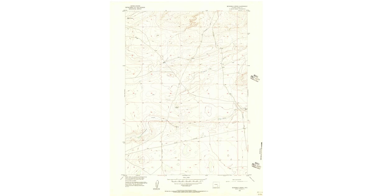 1955 Map of Sevenmile Spring, Albany County, WY — High-Res | Pastmaps