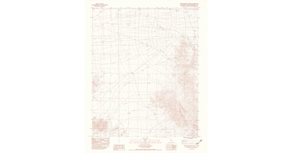 1983 Map of Seventeenmile Point, San Bernardino County, CA — High-Res ...