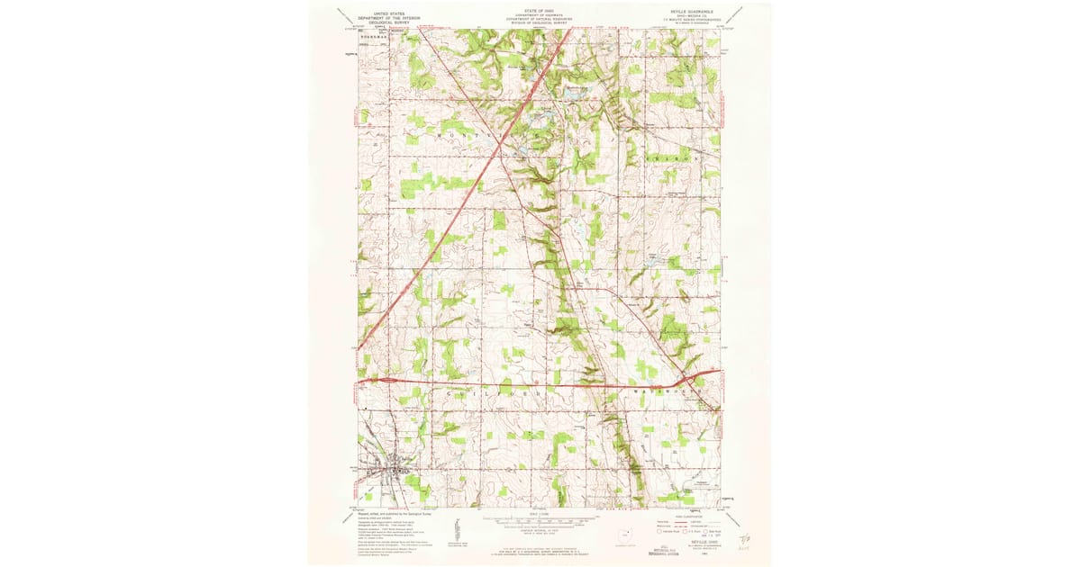 1961 Map of Seville, OH — High-Res | Pastmaps