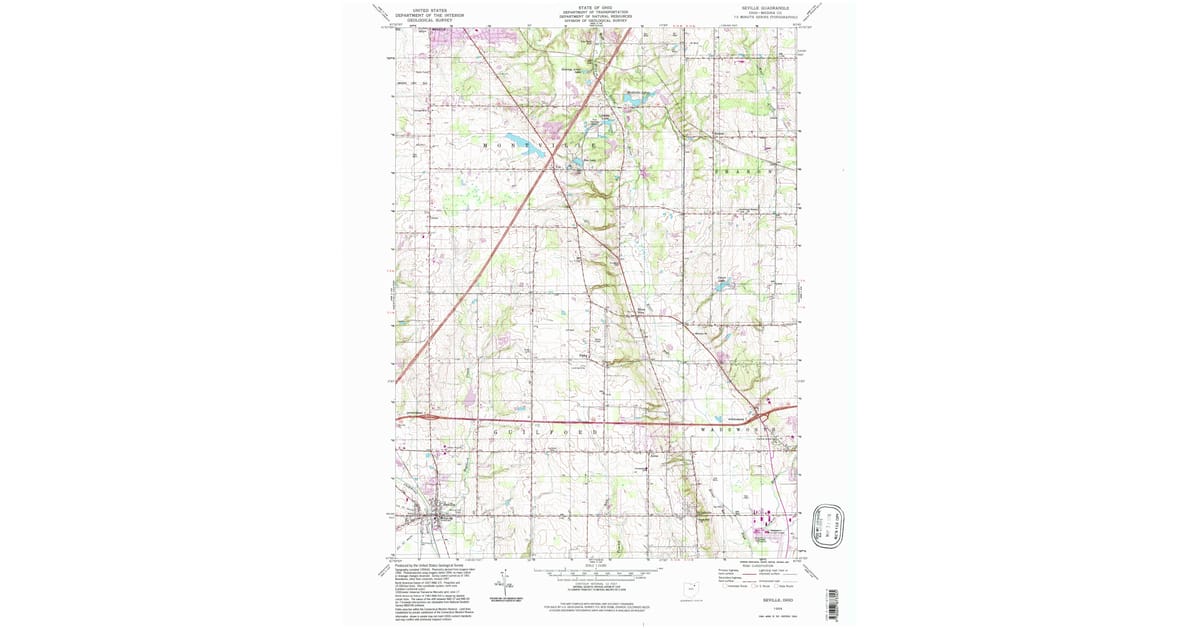 1994 Map of Seville, OH — High-Res | Pastmaps