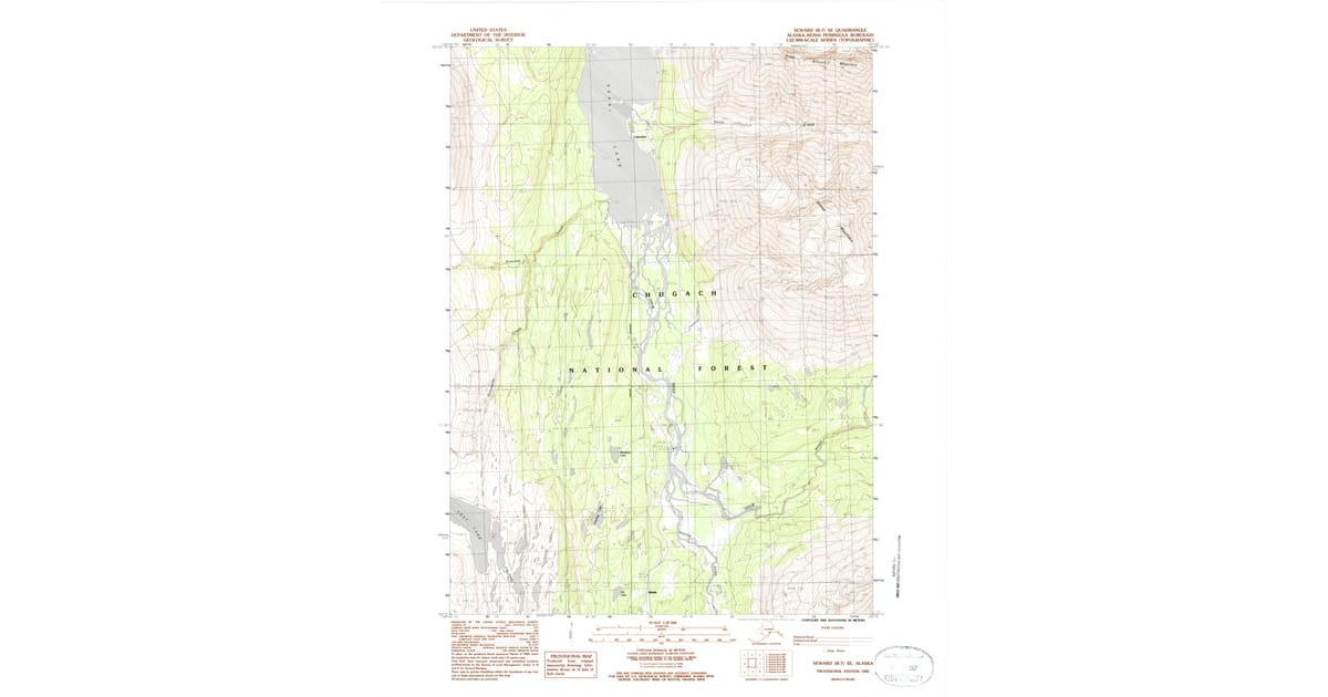 1983 Map of Seward B-7 SE, Kenai Peninsula Borough, AK — High-Res ...