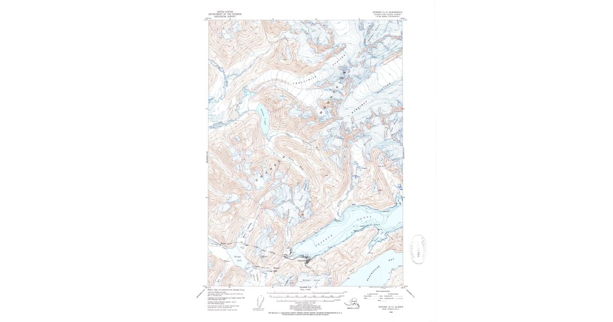 1952 Map of Seward D-5, Anchorage Borough, AK — High-Res | Pastmaps