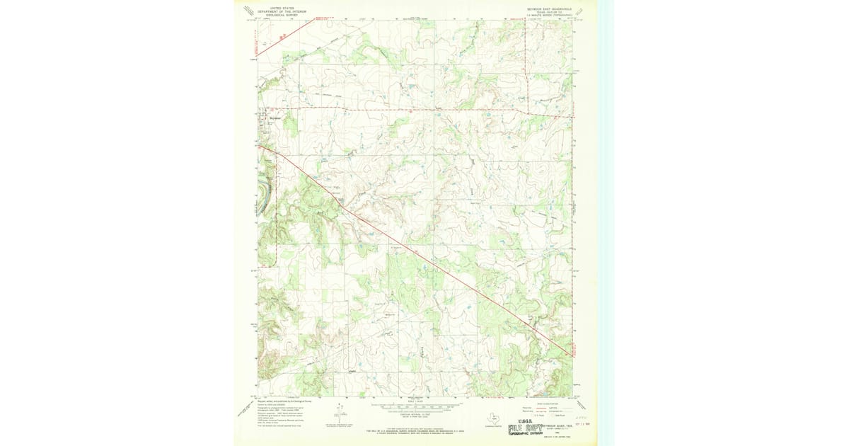 1966 Map of Seymour East, Baylor County, TX — High-Res | Pastmaps