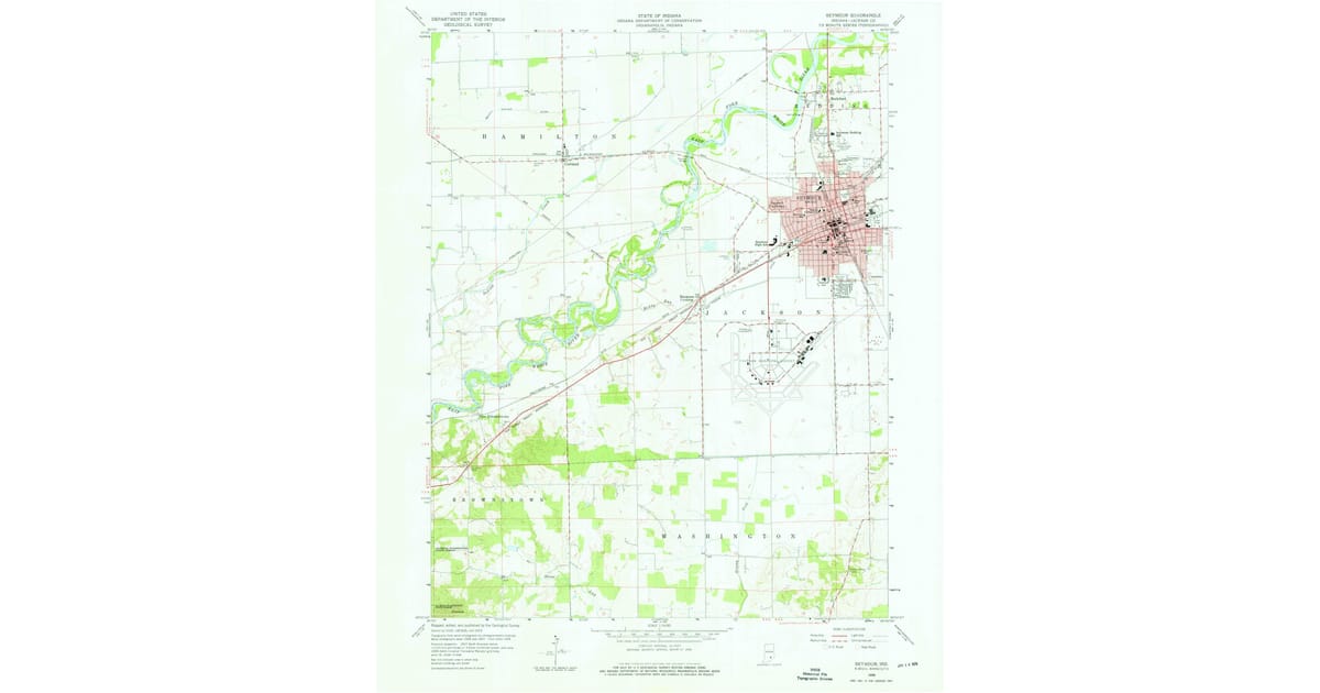 1958 Map of Seymour, IN — High-Res | Pastmaps