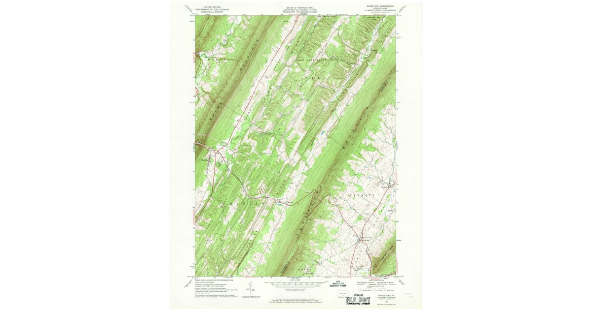 1966 Map of Shade Gap, PA — High-Res | Pastmaps