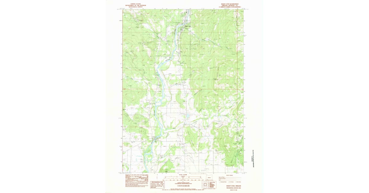 1983 Map of Shady Cove, OR — High-Res | Pastmaps