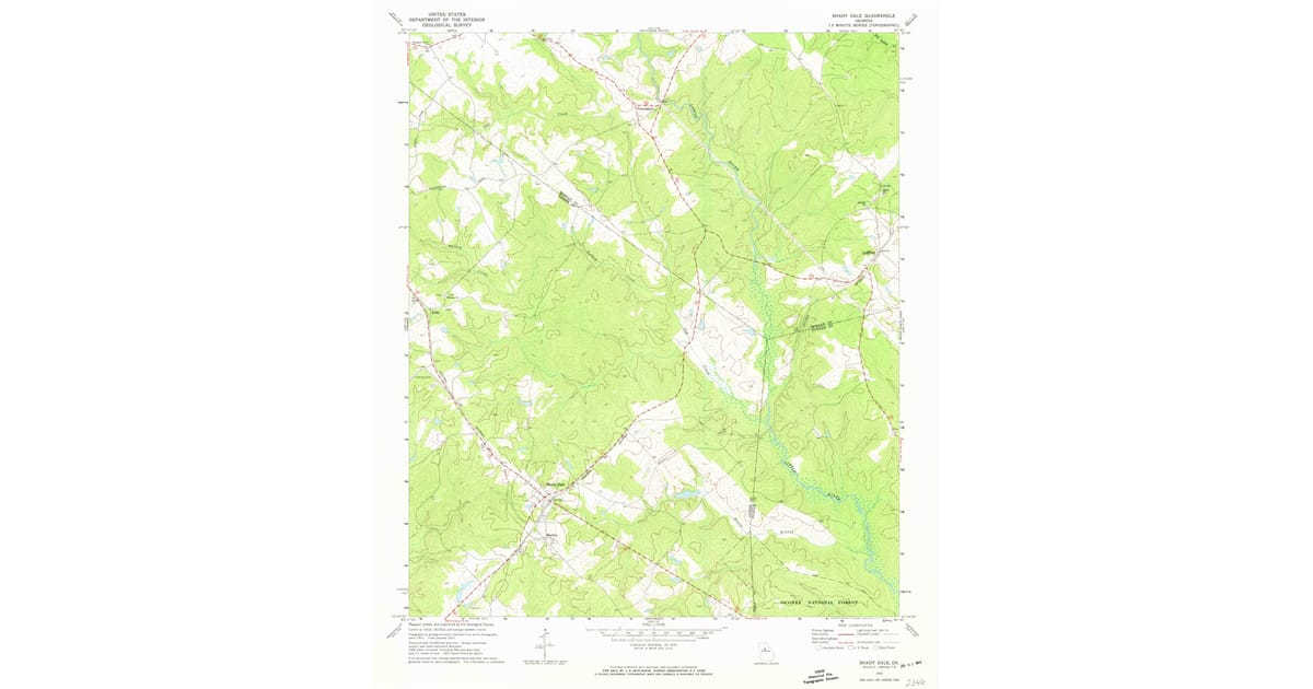 1972 Map of Shady Dale, GA — High-Res | Pastmaps