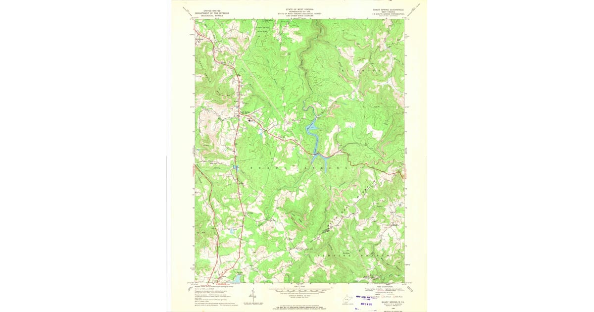 1968 Map of Shady Spring, WV — High-Res | Pastmaps