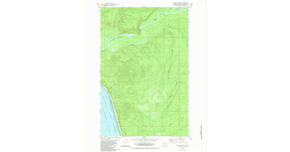 1982 Map of Shale Slough, Grays Harbor County, WA — High-Res | Pastmaps