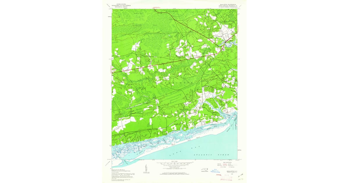 Old Maps of Brick Landing Plantation, NC for Hiking & Exploration ...