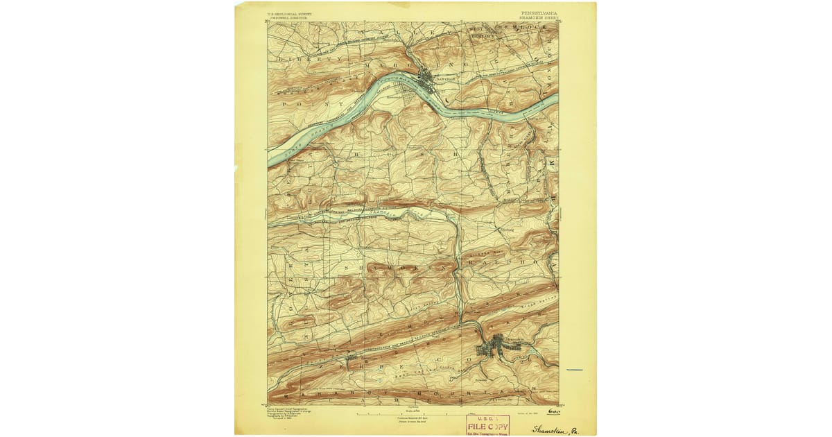 1893 Map of Shamokin, PA — High-Res | Pastmaps