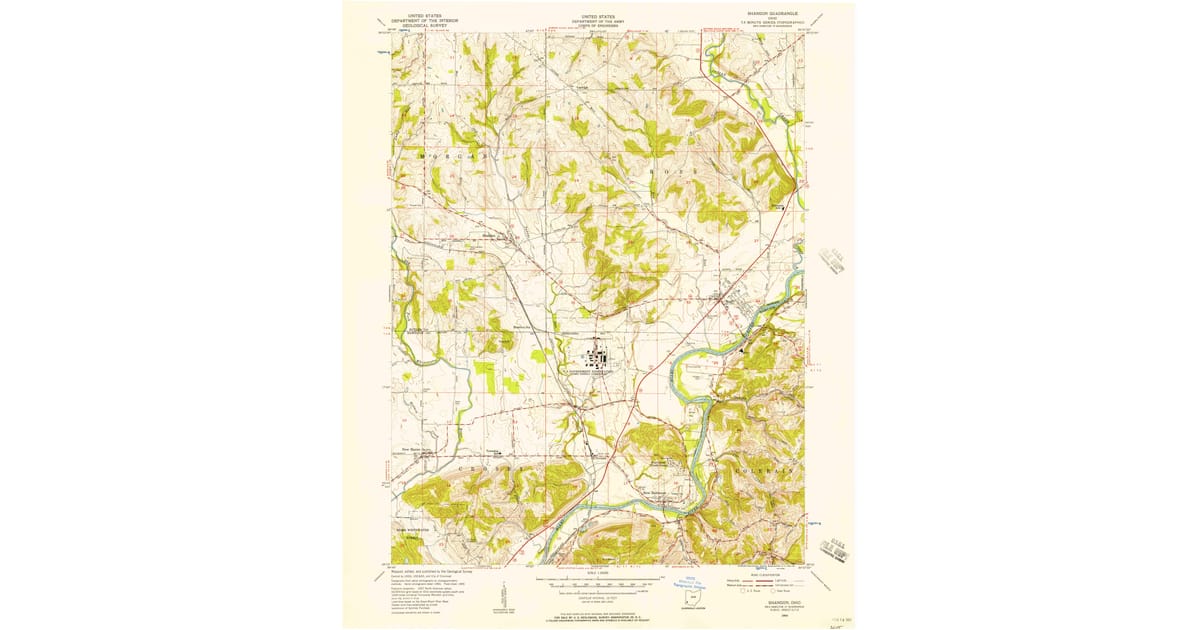 1955 Map of Shandon, Butler County, OH — High-Res | Pastmaps