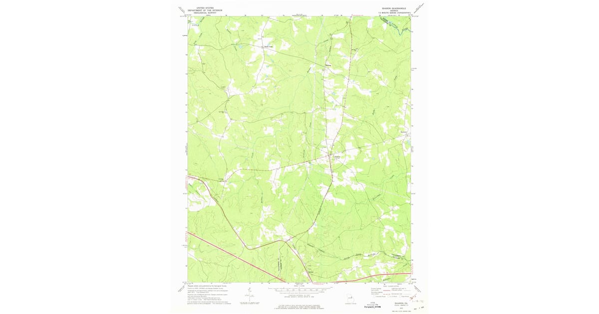 1972 Map of Sharon, GA — High-Res | Pastmaps