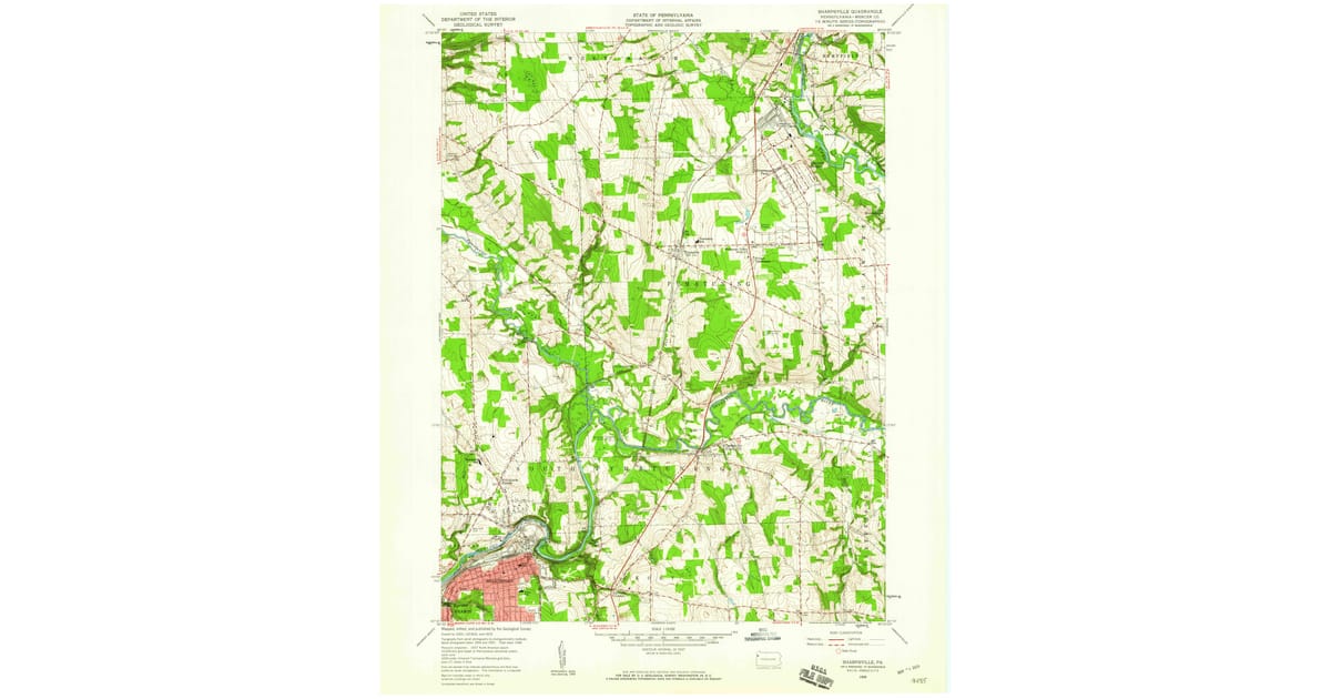 1958 Map of Sharpsville, PA — High-Res | Pastmaps