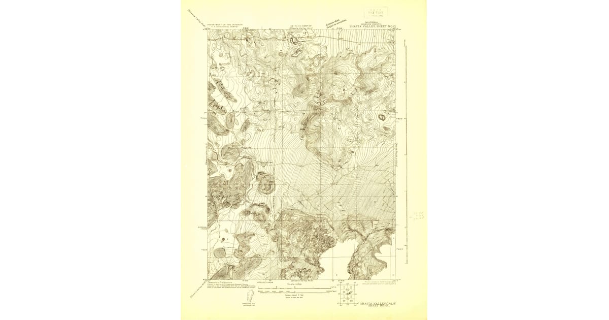 1922 Map of Shasta Valley Sheet No 10, Siskiyou County, CA — High-Res ...