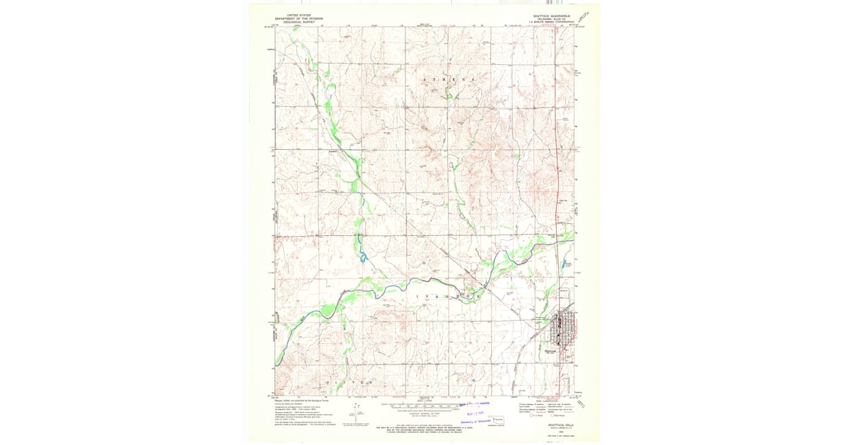 1969 Map of Shattuck, OK — High-Res | Pastmaps