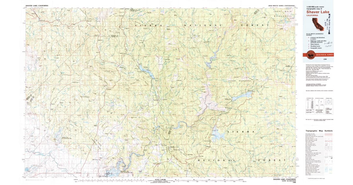 1980s Maps of Auberry, CA | Pastmaps