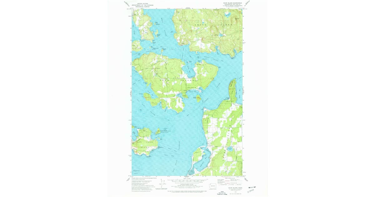 1970s Maps of Shaw Island, WA | Pastmaps
