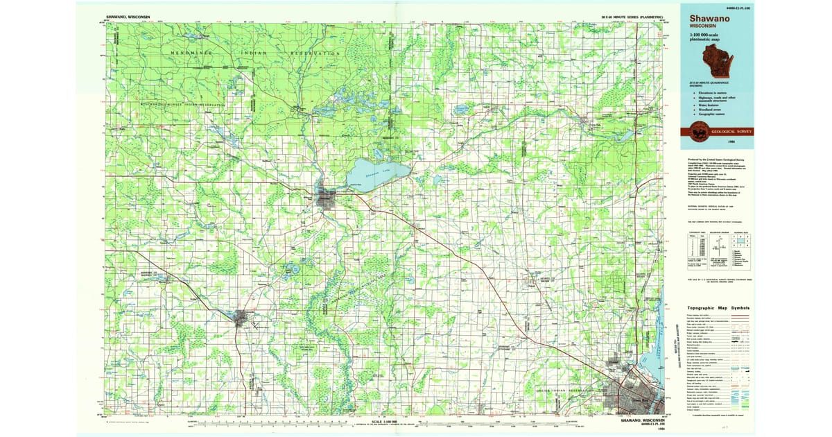 1980s Maps of Bear Creek, WI | Pastmaps