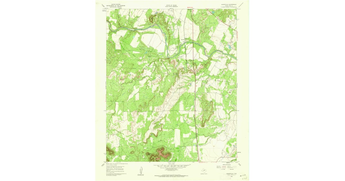 1961 Map of Shawville, Coke County, TX — High-Res | Pastmaps