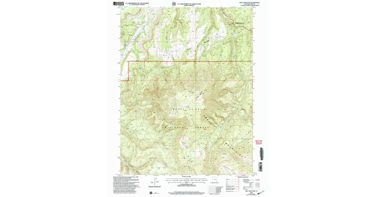 2001 Map of Shay Mountain, San Juan County, UT — High-Res | Pastmaps