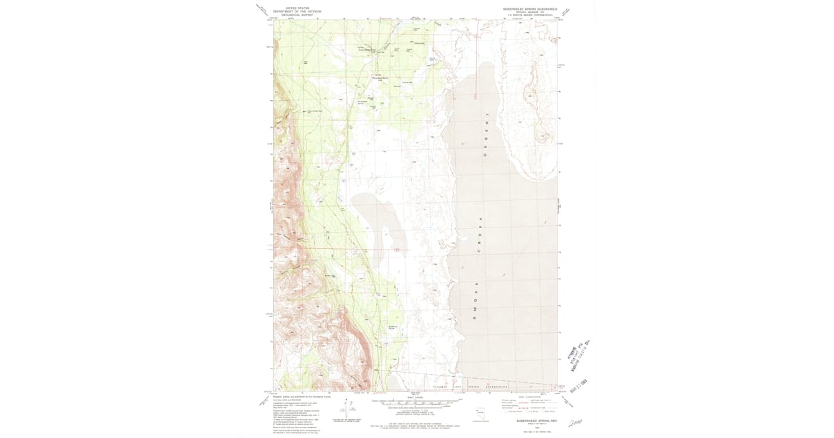 1981 Map of Sheepshead Spring, Washoe County, NV — High-Res | Pastmaps