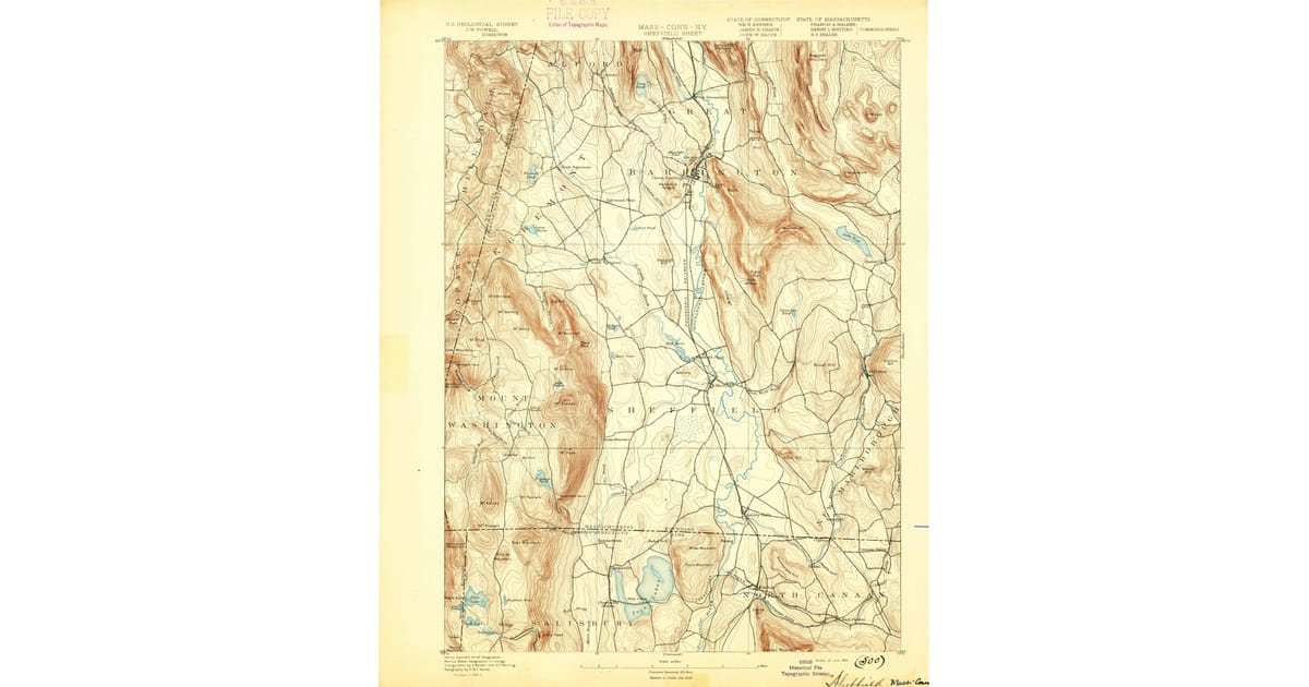 1893 Map of Sheffield, Berkshire County, MA — High-Res | Pastmaps