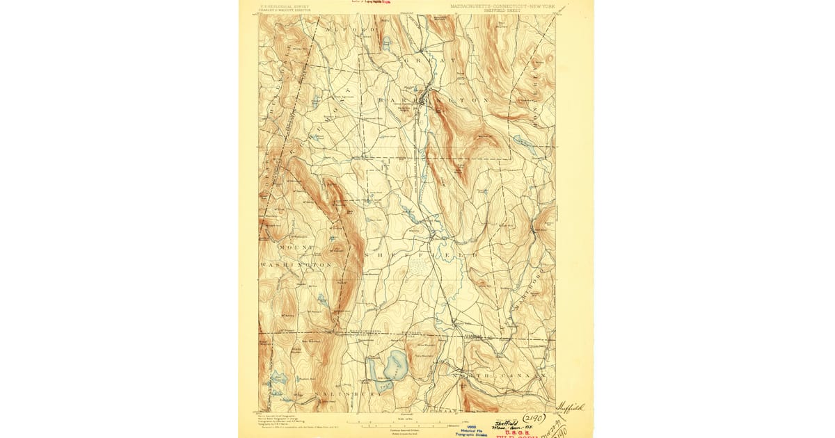 1897 Map of Sheffield, Berkshire County, MA — High-Res | Pastmaps