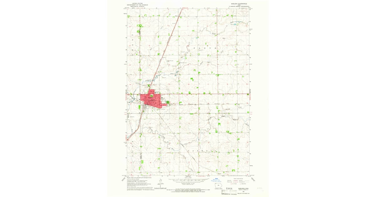 1964 Map of Sheldon, IA — High-Res | Pastmaps