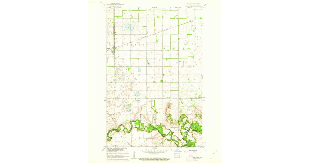 1960 Map of Sheldon, ND — High-Res | Pastmaps