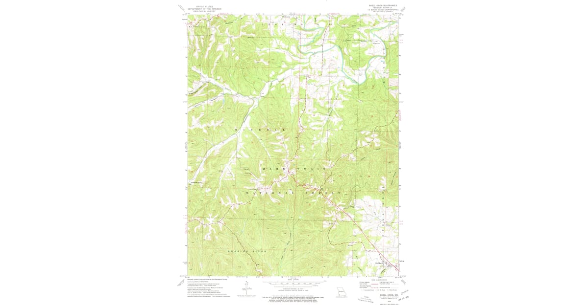 1974 Map of Shell Knob, MO — High-Res | Pastmaps