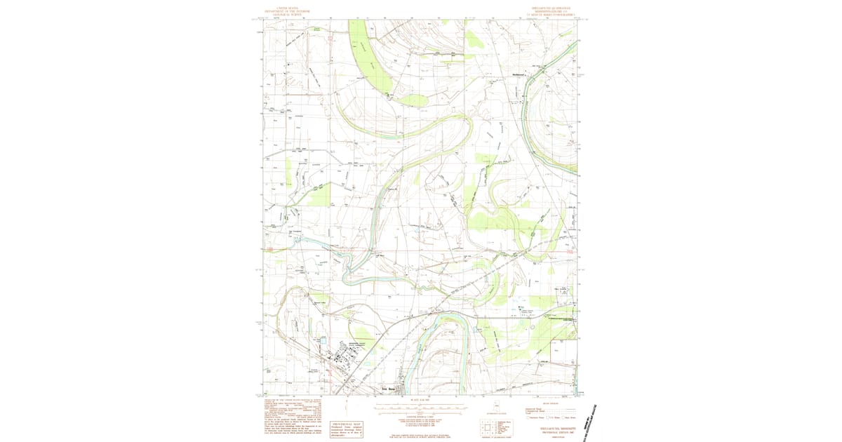 1983 Map of Shellmound, Leflore County, MS — High-Res | Pastmaps