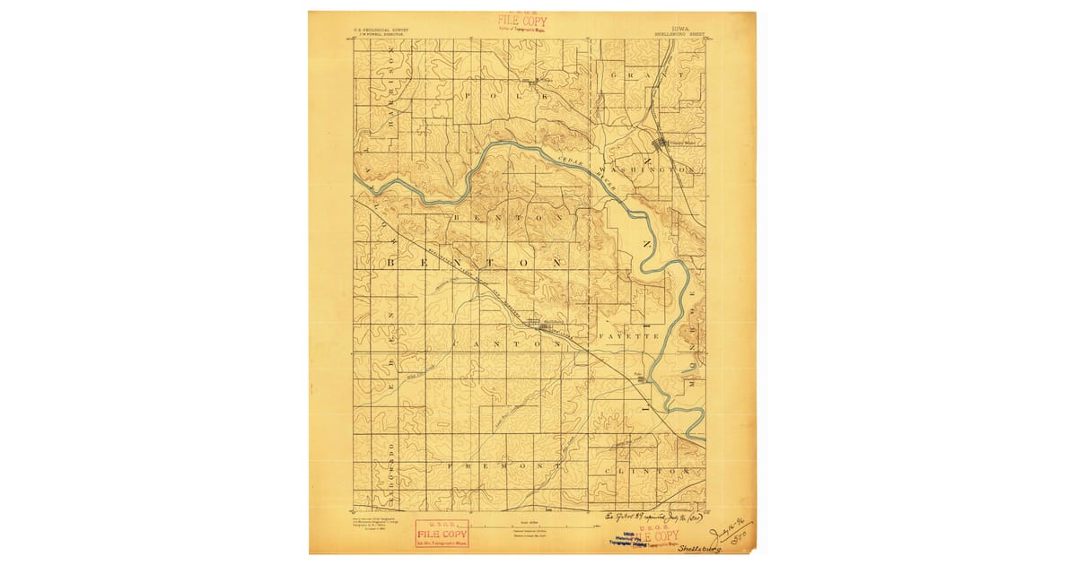 Old Historical Maps of Benton County, IA | Pastmaps