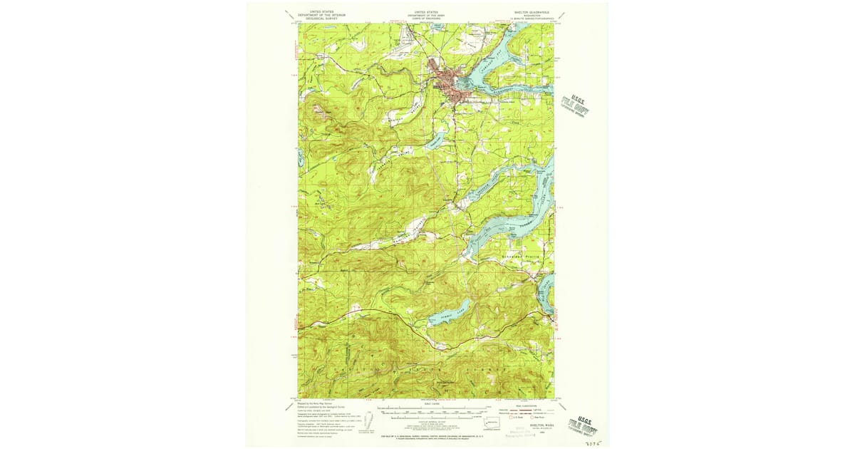 1953 Map of Shelton, WA — High-Res | Pastmaps