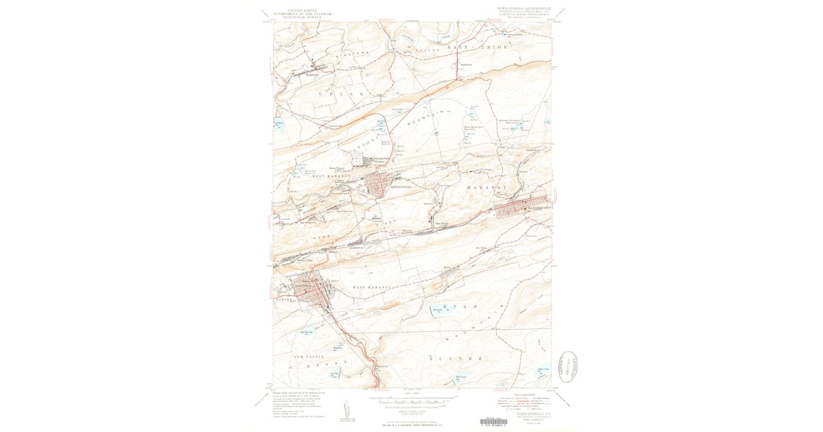 1950s Maps of Turkey Run, PA | Pastmaps