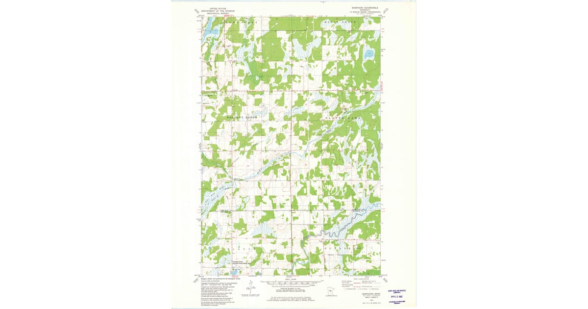 1981 Map of Shephard, Crow Wing County, MN — High-Res | Pastmaps