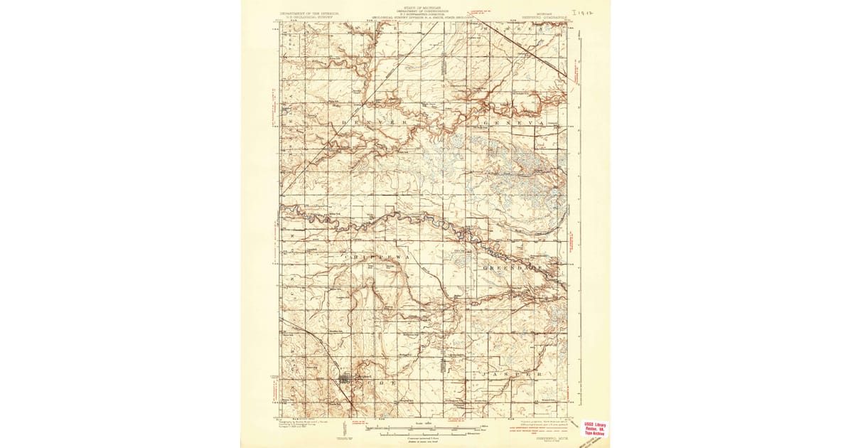 1936 Map of Shepherd, MI — High-Res | Pastmaps
