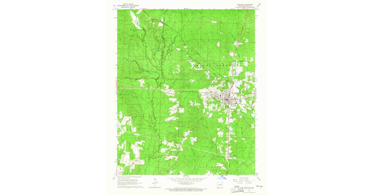 1964 Map of Sheridan, AR — High-Res | Pastmaps