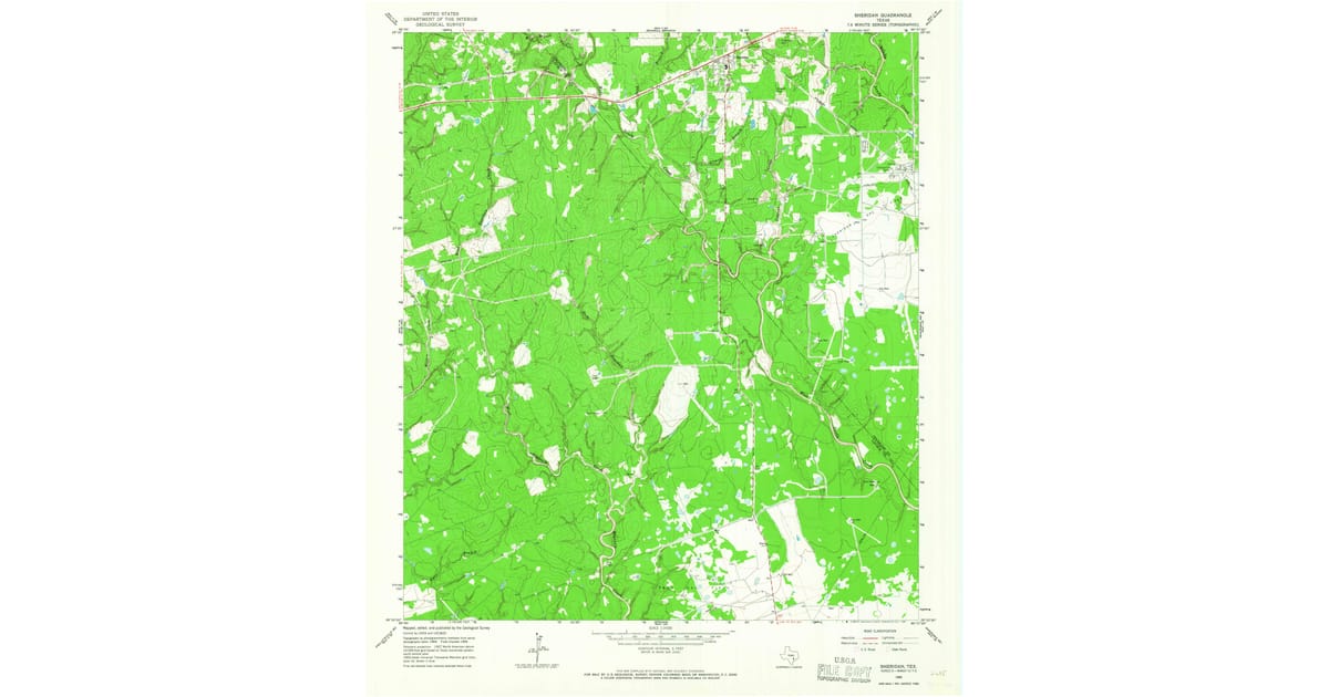 1965 Map of Sheridan, TX — High-Res | Pastmaps
