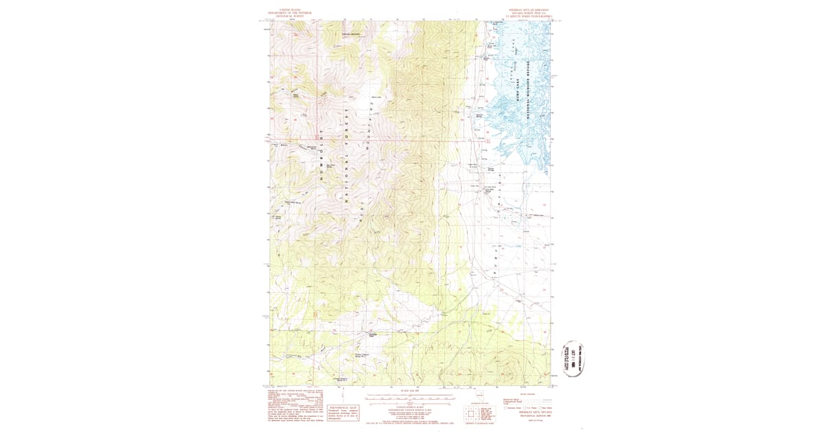 1985 Map of Sherman Mtn, White Pine County, NV — High-Res | Pastmaps