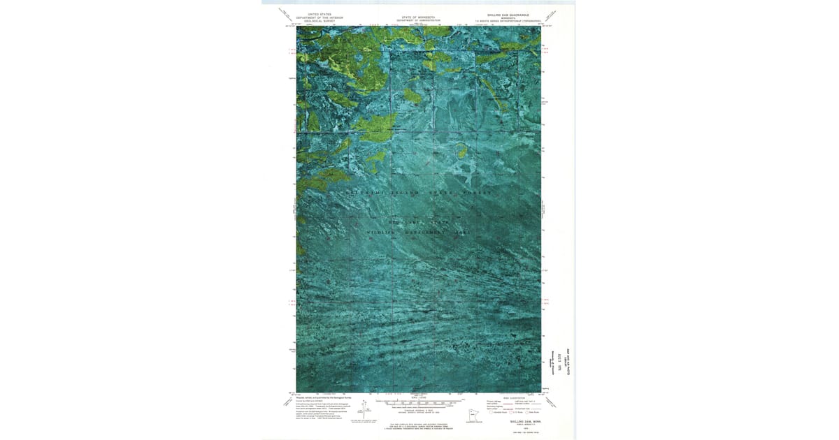 1974 Map of Shilling Dam, Beltrami County, MN — High-Res | Pastmaps