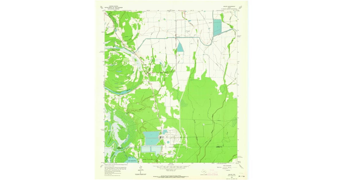 1961 Map of Shiloh, Liberty County, TX — High-Res | Pastmaps