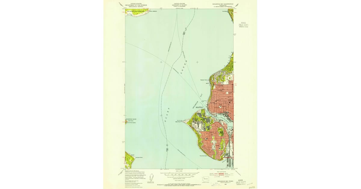 1949 Map of Shilshole Bay, King County, WA — High-Res | Pastmaps