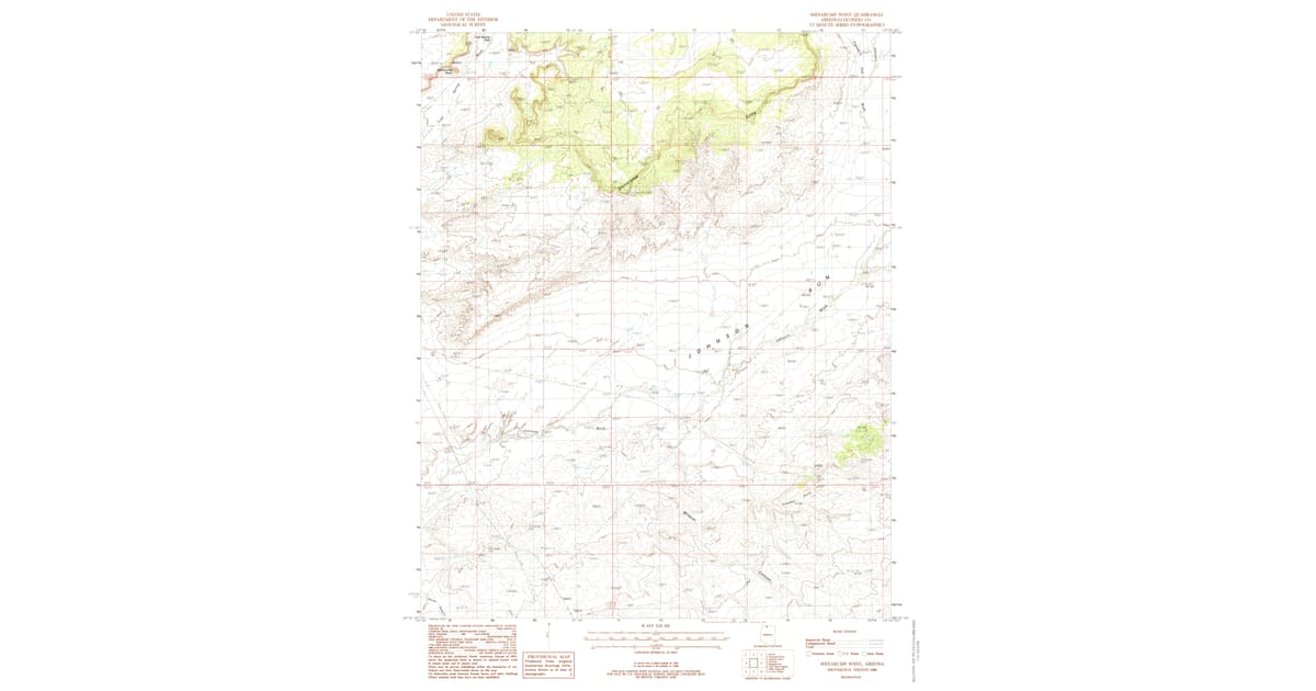 1988 Map of Shinarump Point, Coconino County, AZ — High-Res | Pastmaps