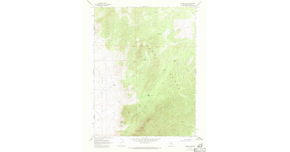 1969 Map of Shingle Pass, Lincoln County, NV — High-Res | Pastmaps