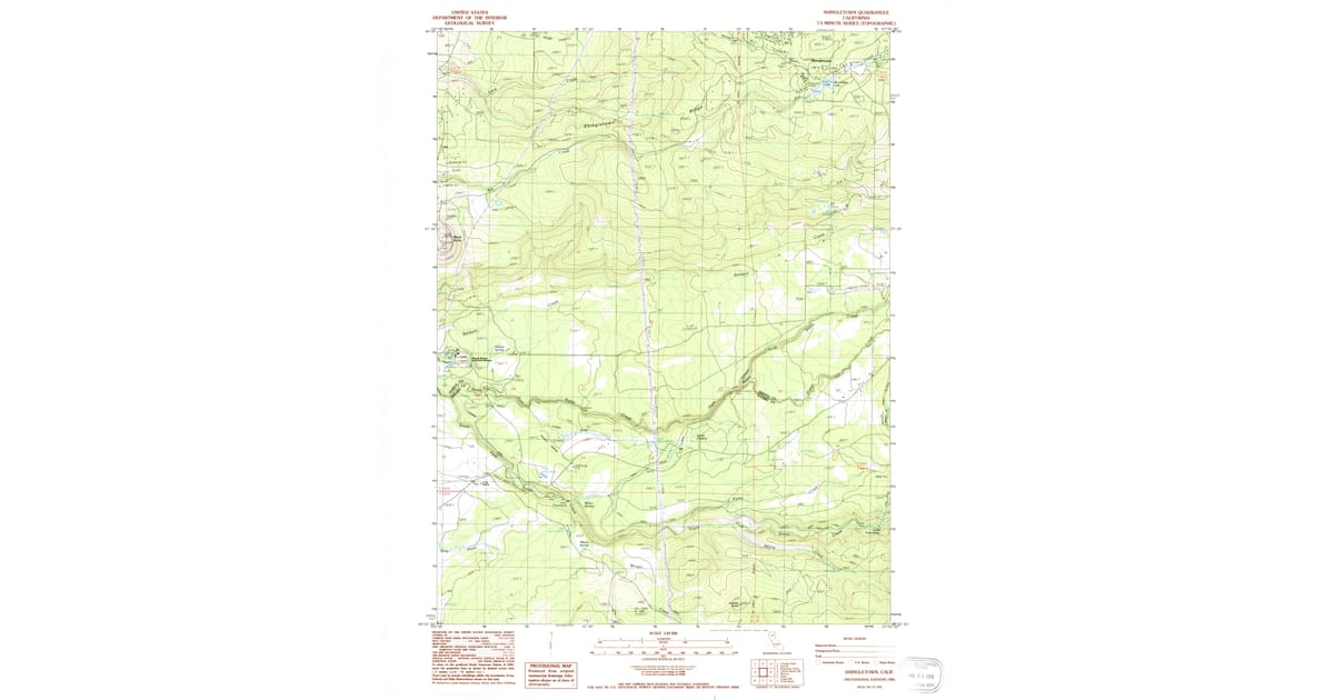 1985 Map of Shingletown, CA — High-Res | Pastmaps