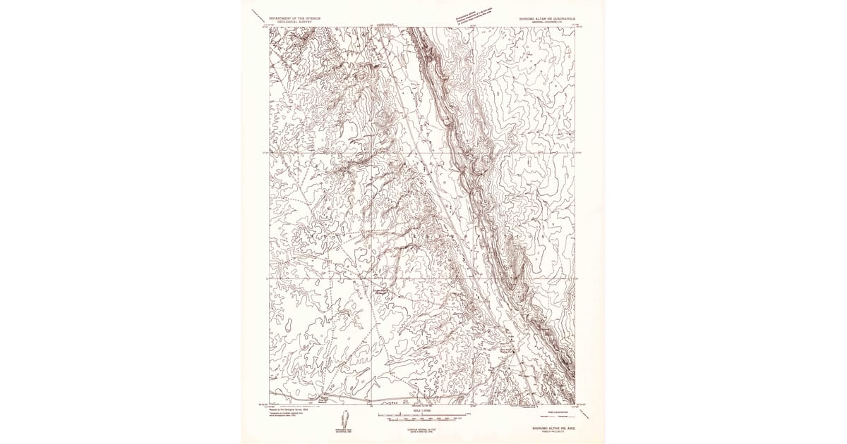1950s Maps of Cedar Ridge, AZ | Pastmaps