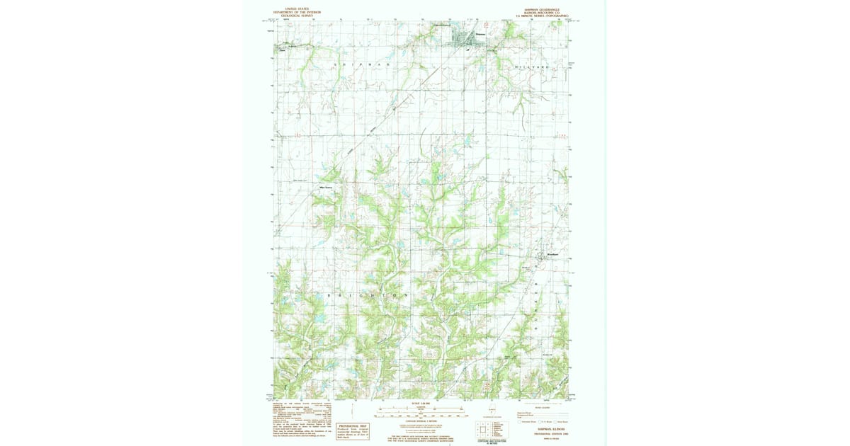 1983 Map of Shipman, IL — High-Res | Pastmaps